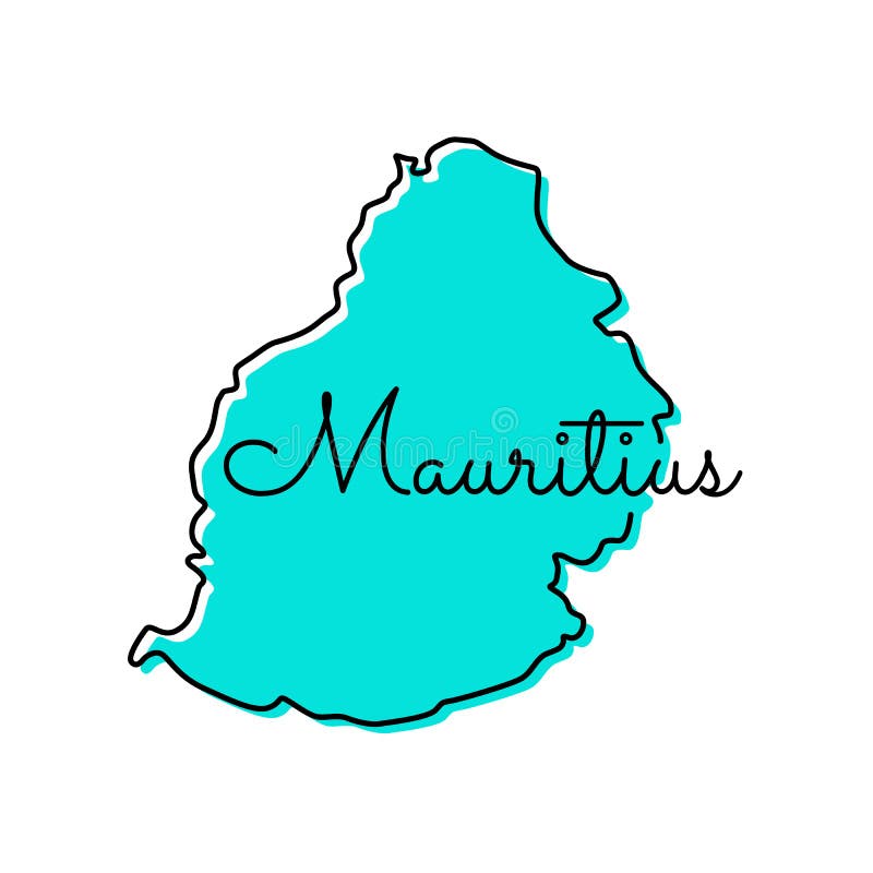 Map of Mauritius Vector Design Template. Stock Vector - Illustration of ...