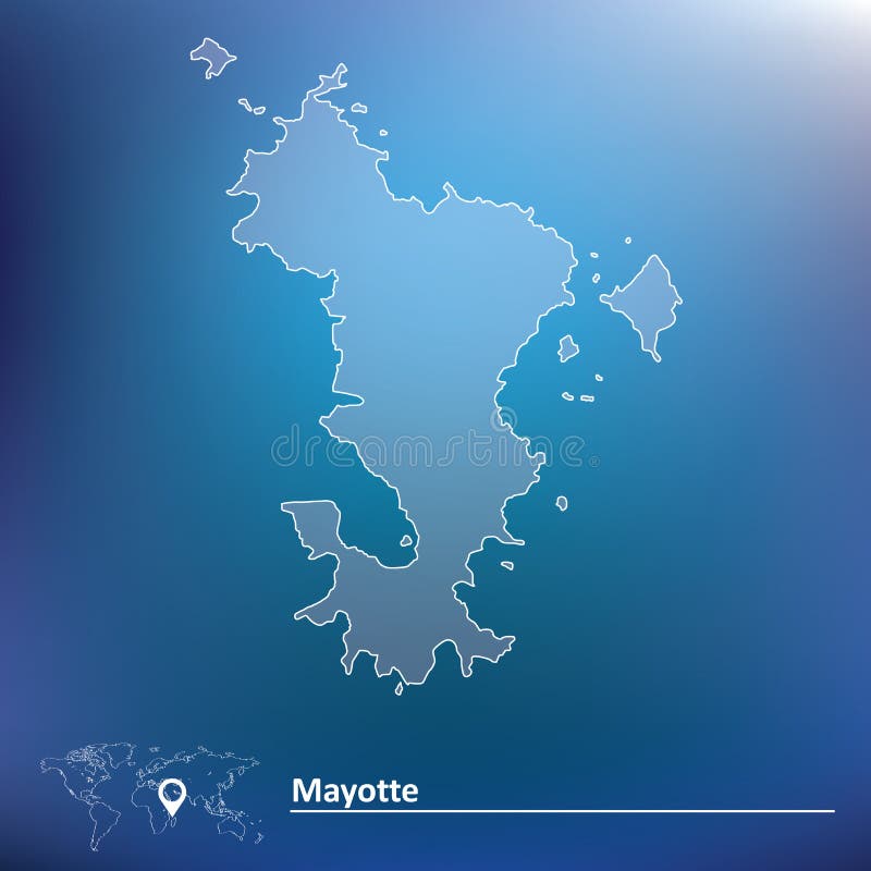 Map of Mayotte stock vector. Illustration of pamanzi - 67367689