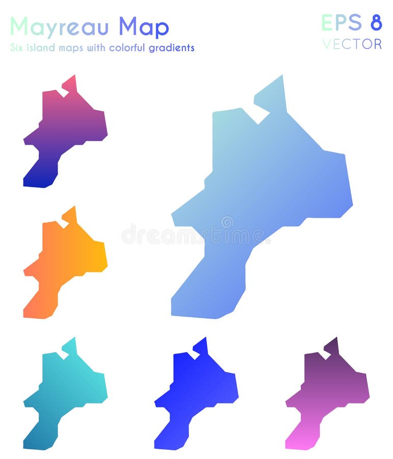 Map of Mayreau with Beautiful Gradients. Stock Vector - Illustration of ...