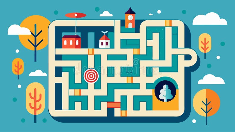 A Map of a Maze with Hidden Compartments and Secret Passageways ...