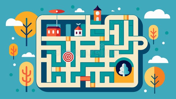 A Map of a Maze with Hidden Compartments and Secret Passageways ...