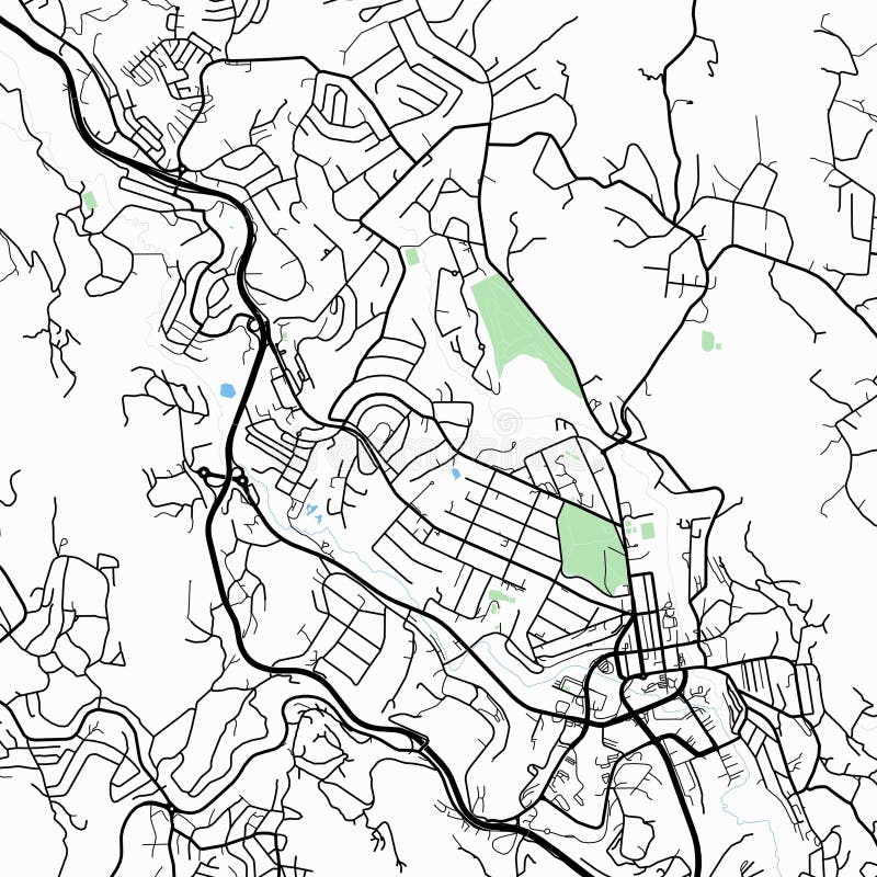 Map of Mbabane city. stock illustration. Illustration of sketch - 329890353