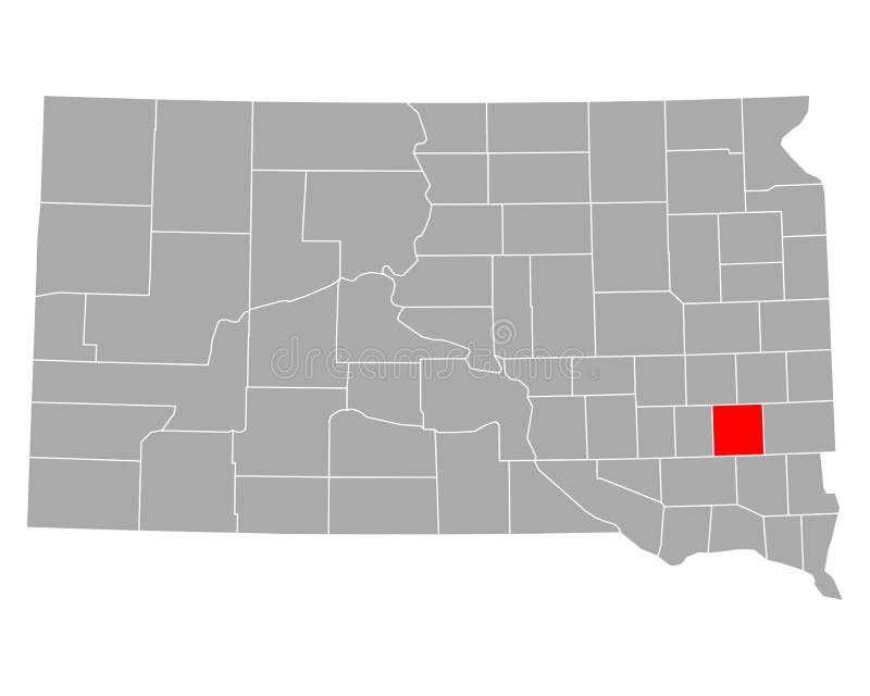 Map of McCook in South Dakota Stock Vector - Illustration of vector ...