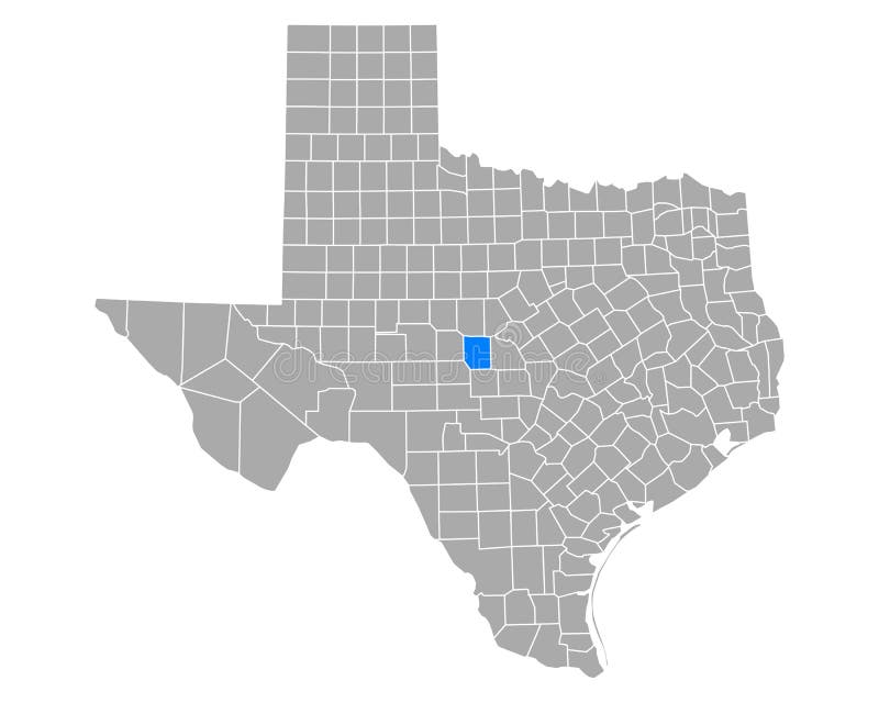 Map of McCulloch in Texas stock vector. Illustration of isolated ...