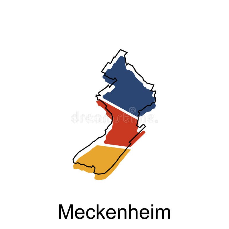 Map of Meckenheim Design, World Map Country Vector Illustration ...