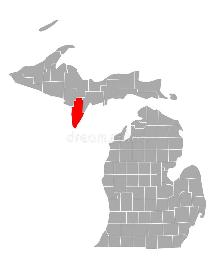 Menominee Map Stock Illustrations – 40 Menominee Map Stock ...