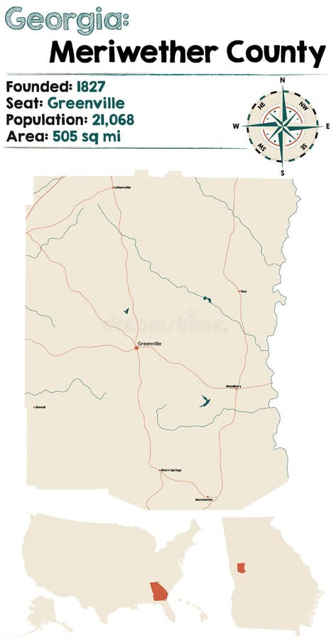 Meriwether Map Stock Illustrations – 11 Meriwether Map Stock ...