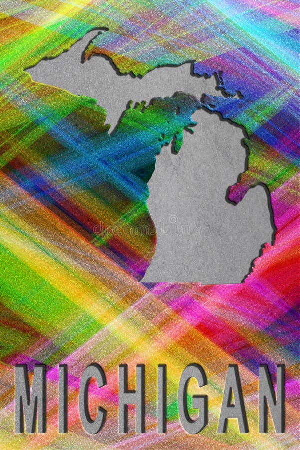 Colorful Michigan Political Map with Clearly Labeled, Separated Layers ...