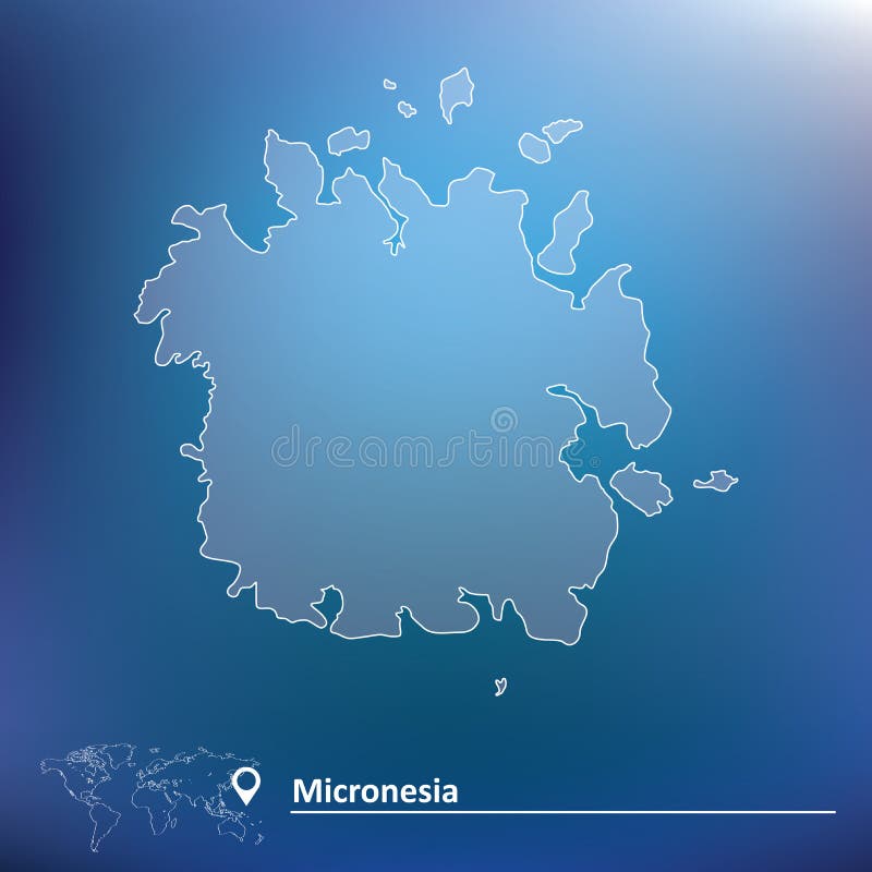 Map of Micronesia stock vector. Illustration of republic - 125160229