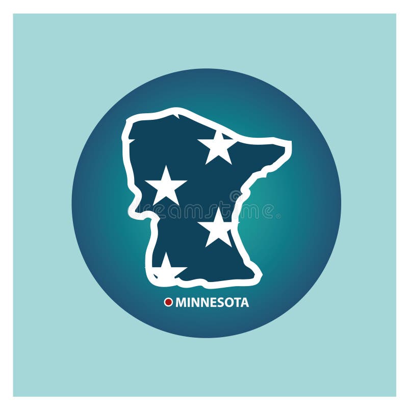 Map of Minnesota State. Vector Illustration Decorative Design Stock ...