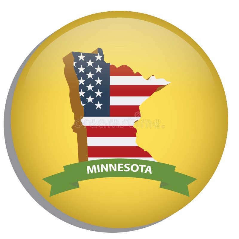 Map of Minnesota State. Vector Illustration Decorative Design Stock ...