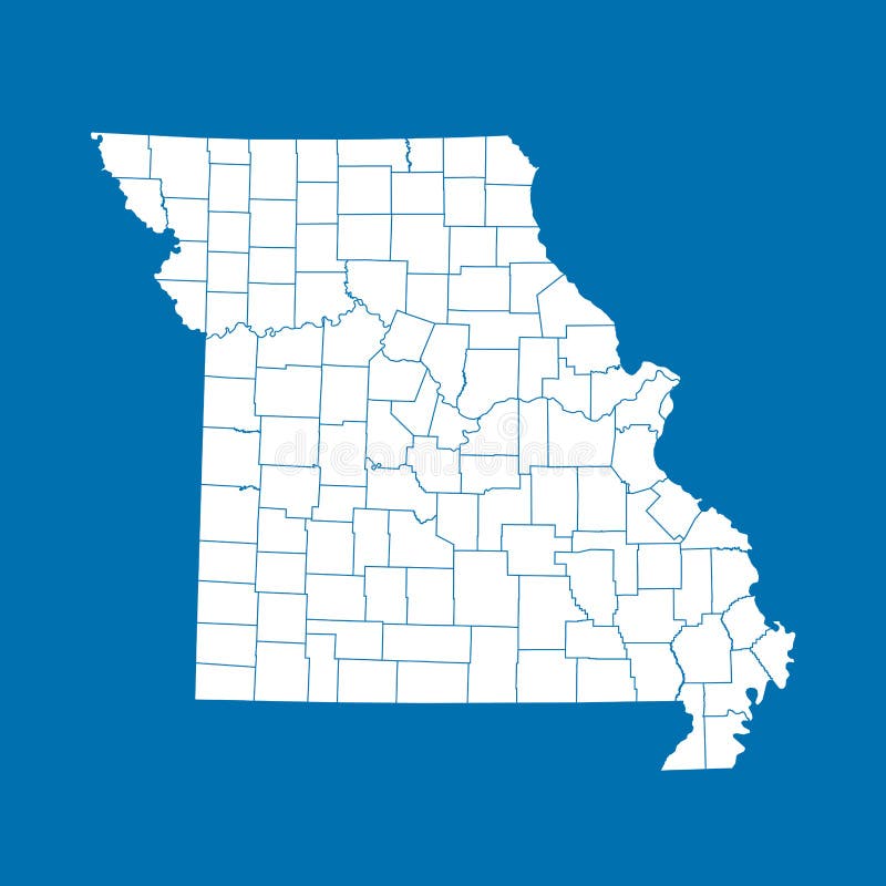 Map of the Missouri stock vector. Illustration of missouri - 205760189