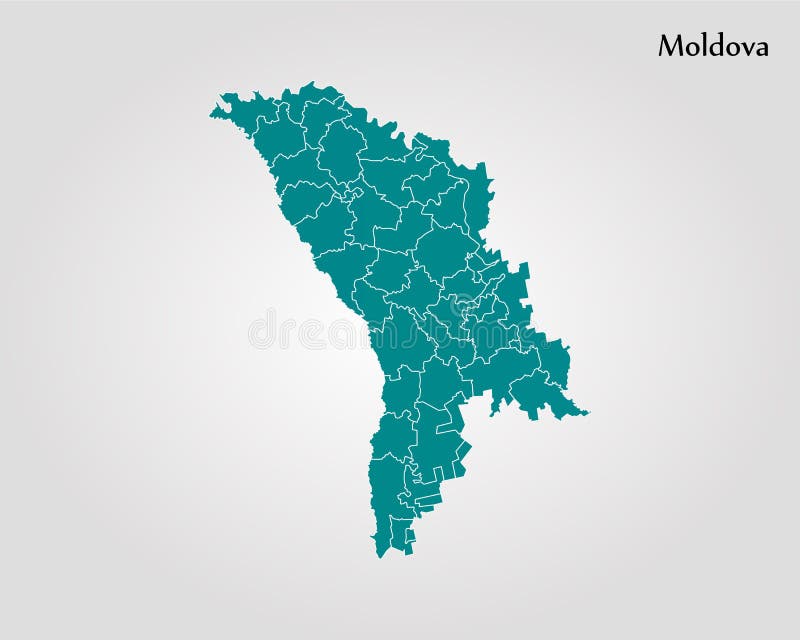 Map of Moldova stock illustration. Illustration of green - 103356730