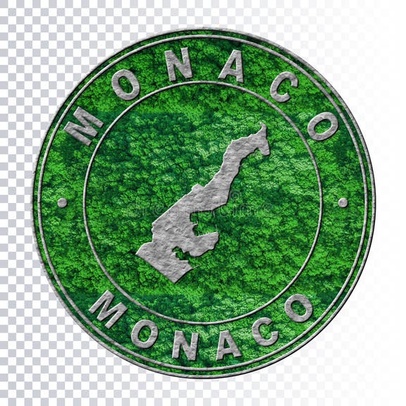 Map of Monaco, Environment Concept, Co2 Emission Concept Stock ...