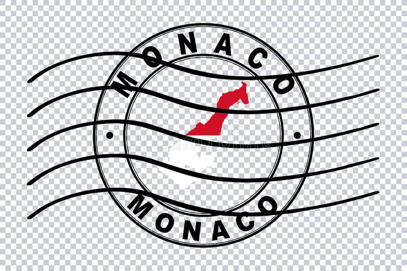 Map of Monaco, Postal Passport Stamp, Travel Stamp Stock Illustration ...