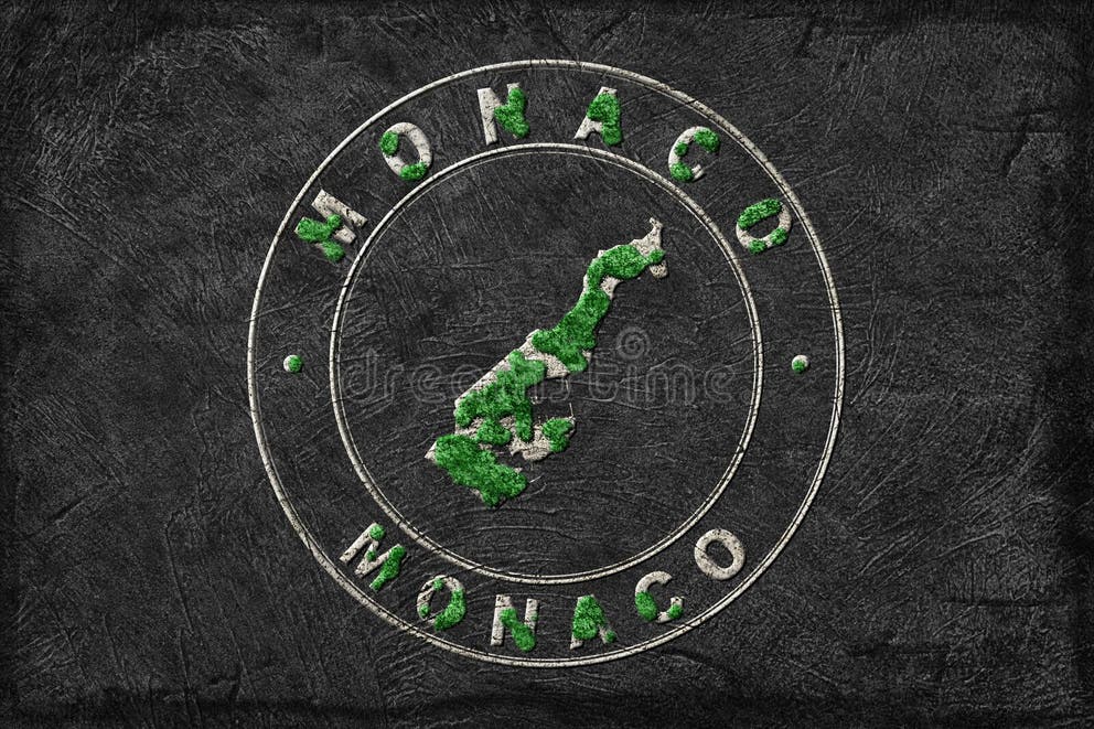 Map of Monaco Reforestation Green Agenda Stock Illustration ...