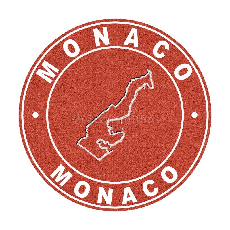 Map of Monaco, Postal Passport Stamp, Travel Stamp Stock Illustration ...