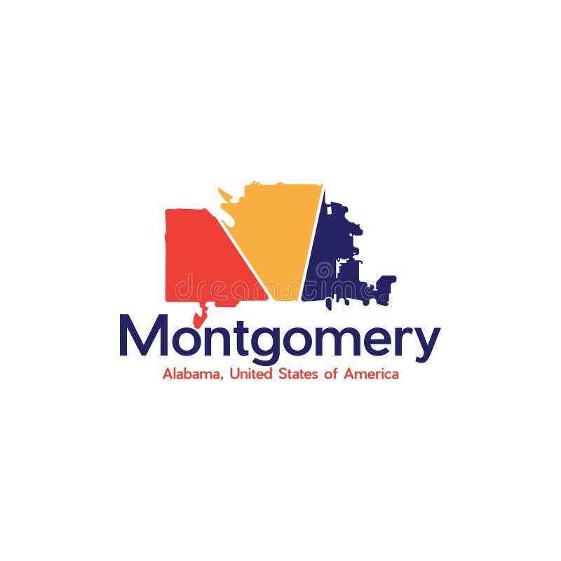 Map of Montgomery City Modern Creative Logo Design Stock Vector ...