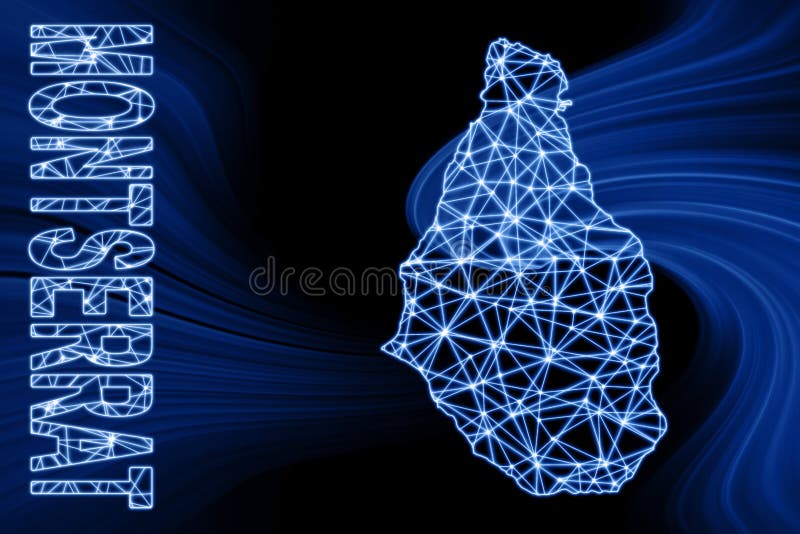 Montserrat Line Travel Skyline Set. Montserrat Outline City Vector ...