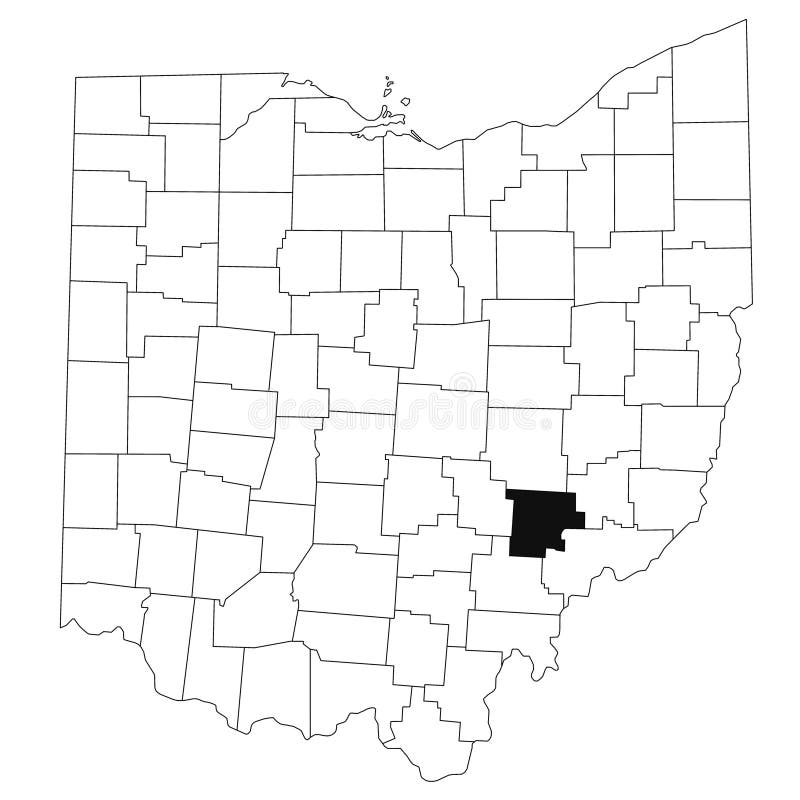 Map of Morgan County in Ohio State on White Background. Single County ...
