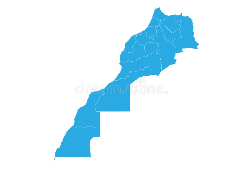 Map of Morocco. High Detailed Vector Map - Morocco Stock Vector ...