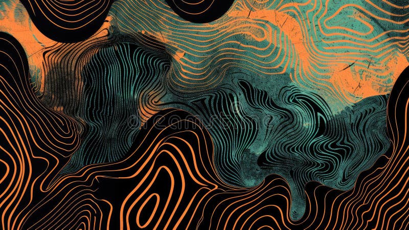 A Map of a Mountain Range in an Alien World. AIG51A Stock Photo - Image ...