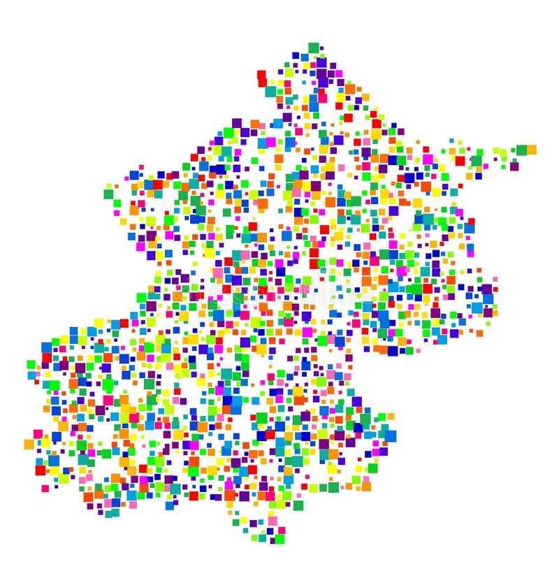 Map of the Municipality Beijing (CN). Stock Vector - Illustration of ...