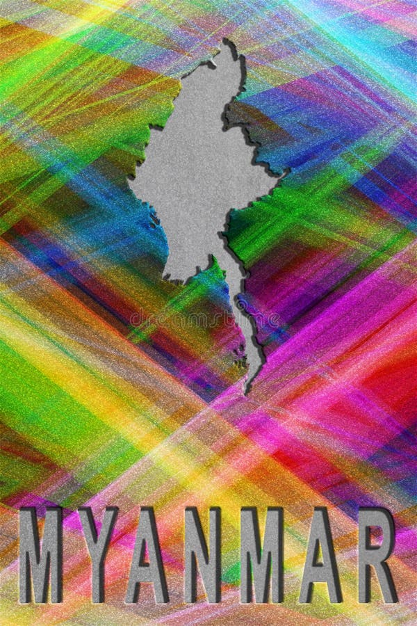 Colorful Myanmar Political Map with Clearly Labeled, Separated Layers ...