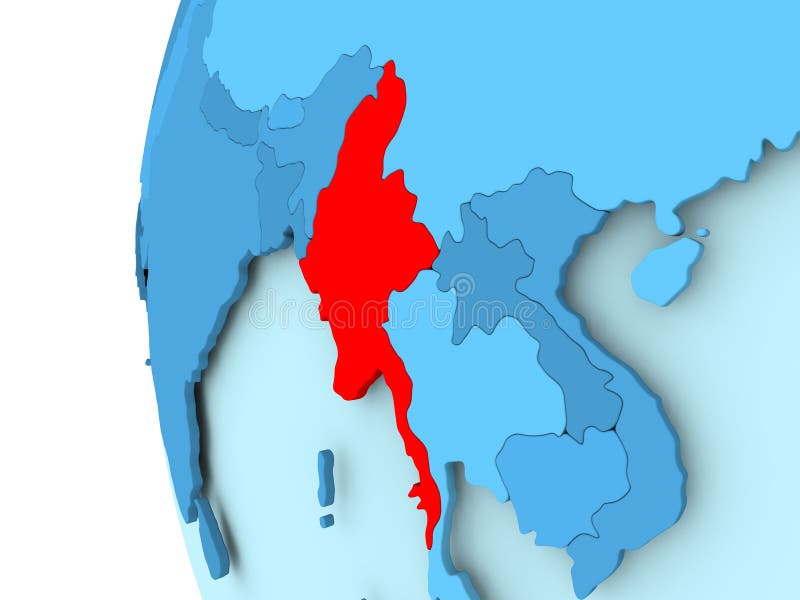 Myanmar Red Blue Map Stock Illustrations – 85 Myanmar Red Blue Map ...