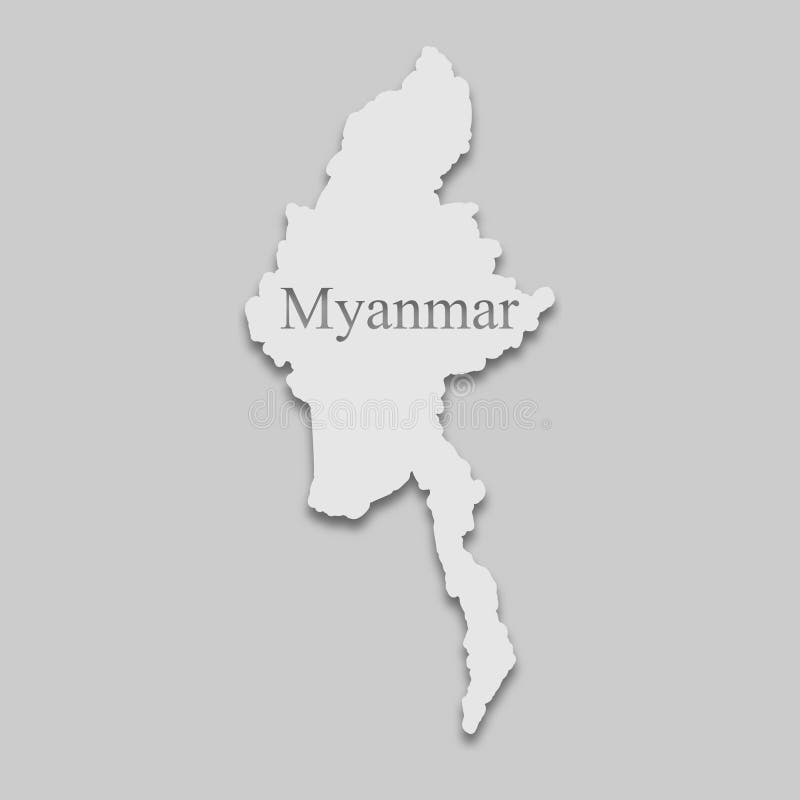Map of Myanmar stock vector. Illustration of nation - 169476905