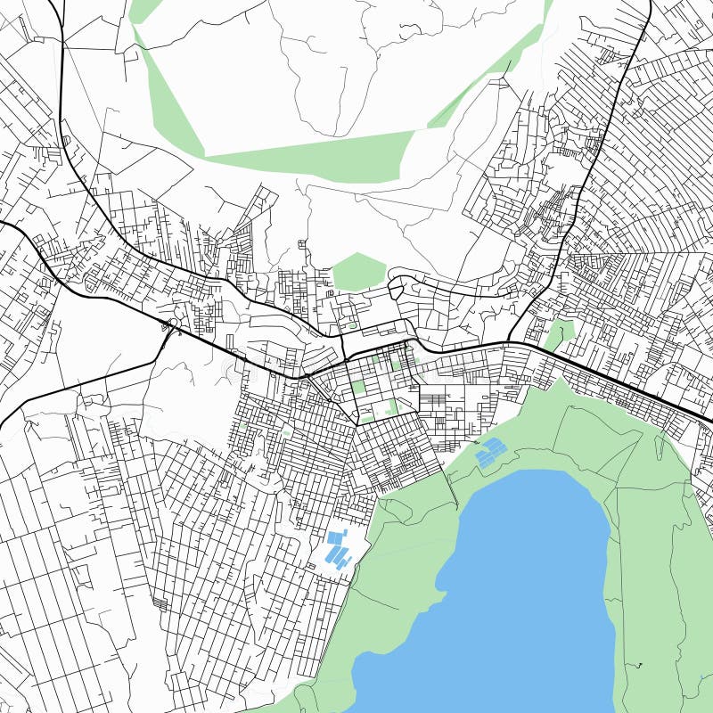 Map of Nakuru city. stock illustration. Illustration of plan - 330024671