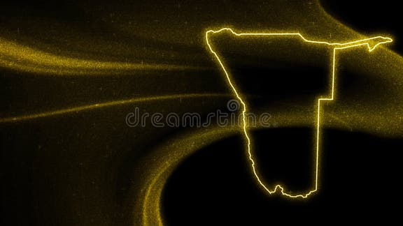 Map of Namibia, Gold Glitter Map Stock Photo - Image of africa, gold ...