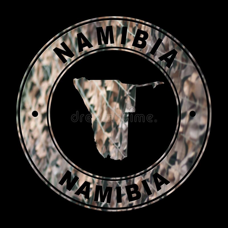 Map of Namibia, Military Stamp Stock Illustration - Illustration of ...