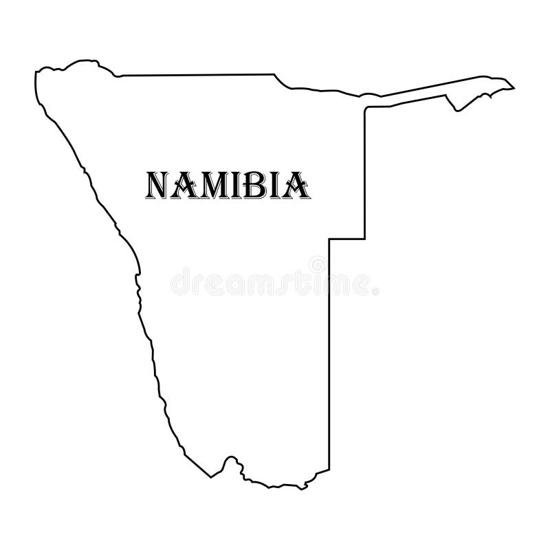 Map of Namibia stock vector. Illustration of world, park - 304252522