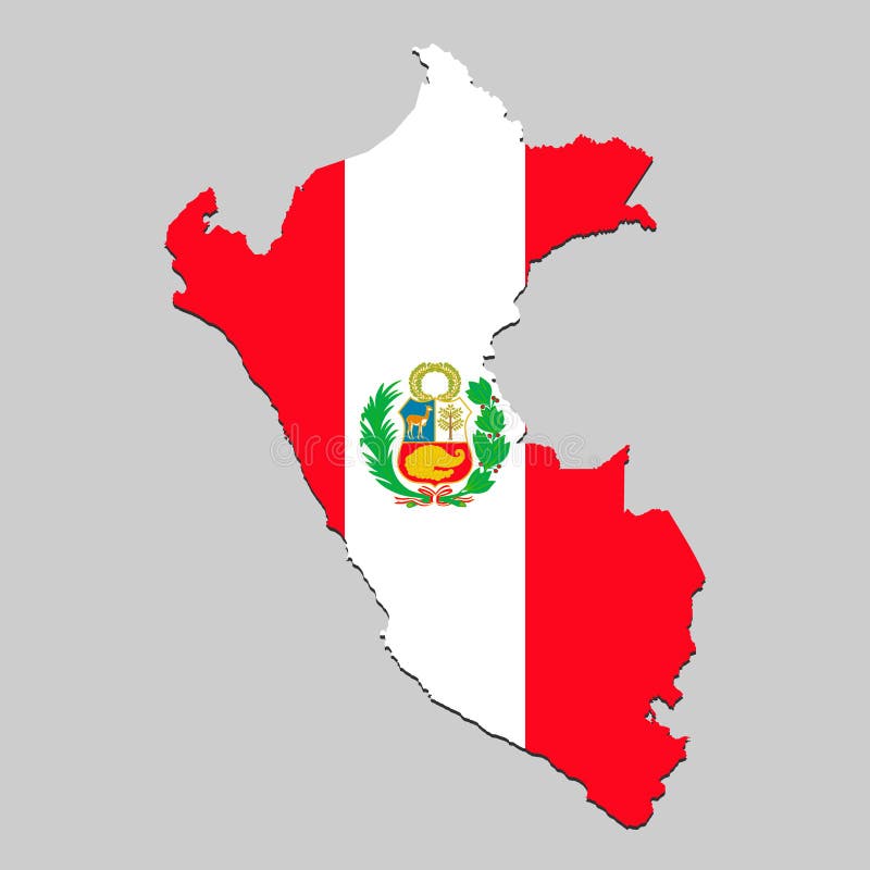 Map with national flag stock illustration. Illustration of nation ...