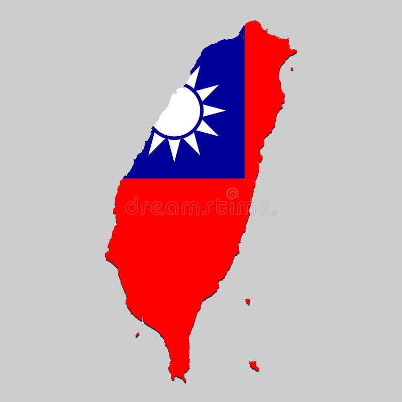 Map with national flag stock illustration. Illustration of design ...