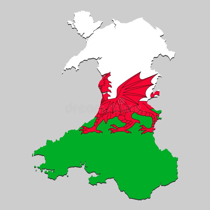 Map with national flag stock illustration. Illustration of land - 149536094