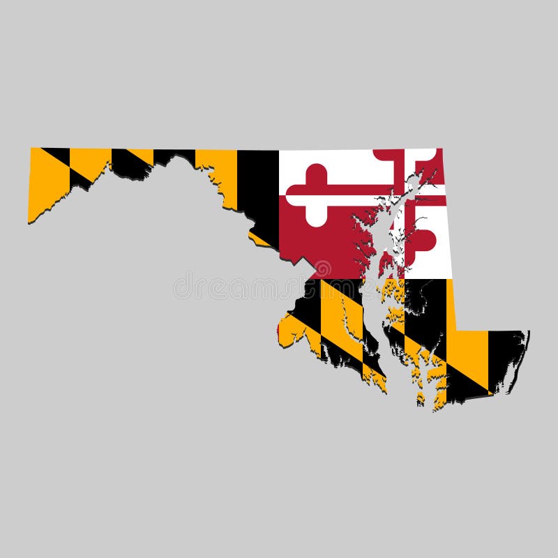 Map with National Flag. Vector Illustration Stock Illustration ...