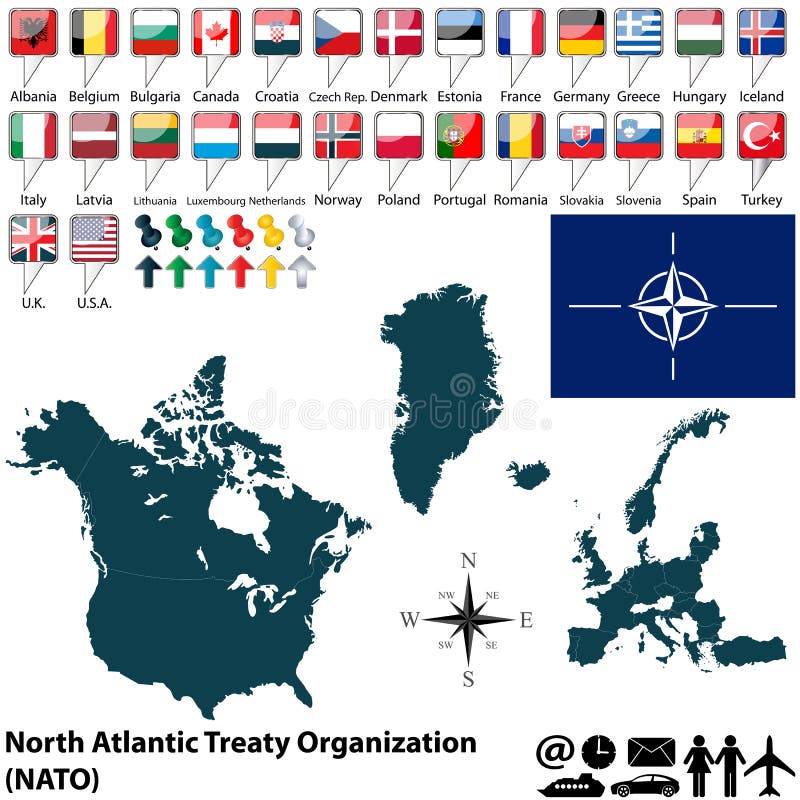 Map on NATO stock image. Image of organization, background - 38630721
