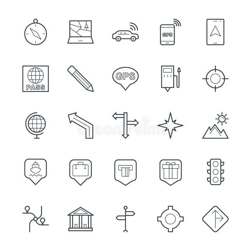 Map and Navigation Cool Vector Icons 2 Stock Illustration ...