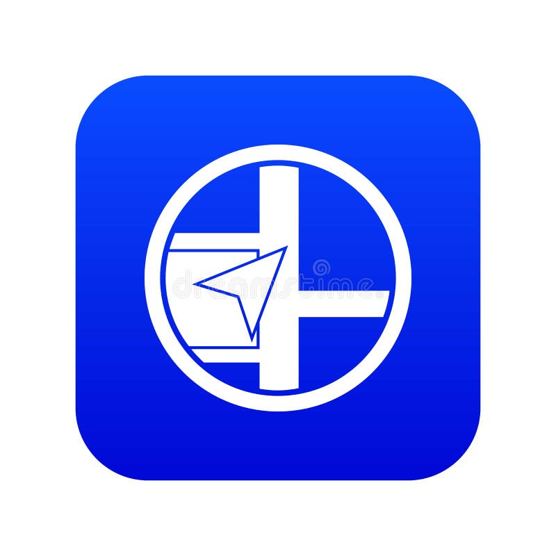 Map Navigation Icon Digital Blue Stock Vector - Illustration of ...