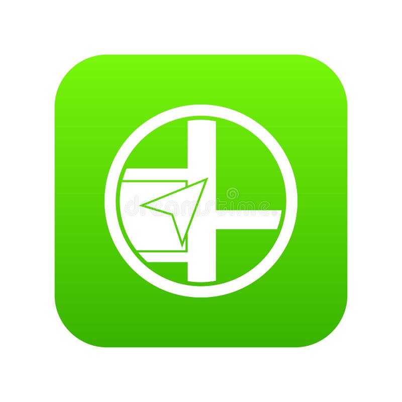 Map Navigation Icon Digital Green Stock Vector - Illustration of marker ...