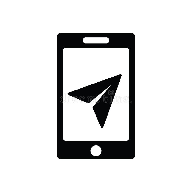 Map Navigation Icon Phone Mobile Map Sign Stock Vector - Illustration ...