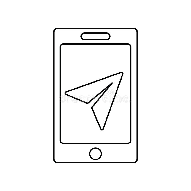 Map Navigation Icon Phone Mobile Map Sign Stock Vector - Illustration ...