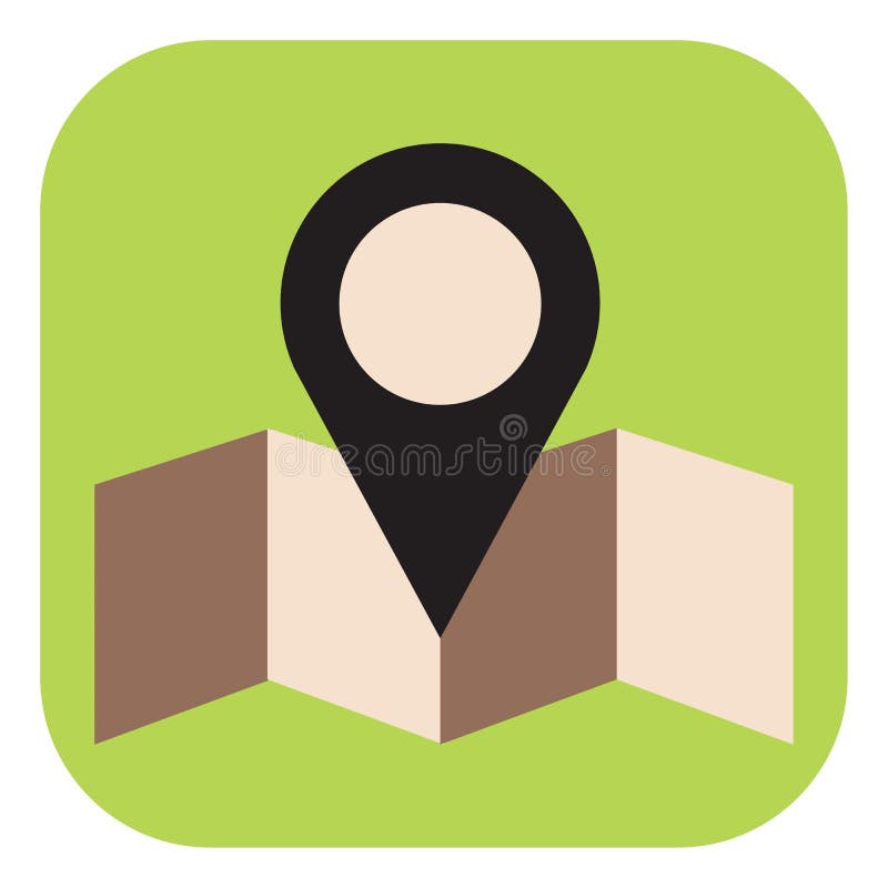Map navigation, icon stock vector. Illustration of symbol - 260371127