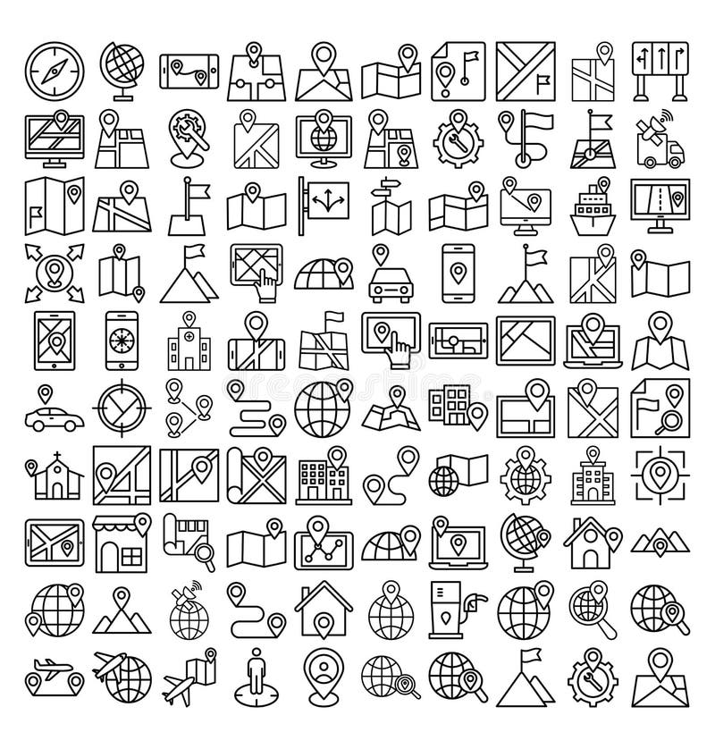 Navigation Map Isolated Vector Icon Which Can Easily Modify or Edit ...
