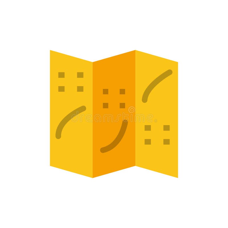 Map, Navigation, Location Flat Color Icon. Vector Icon Banner Template ...