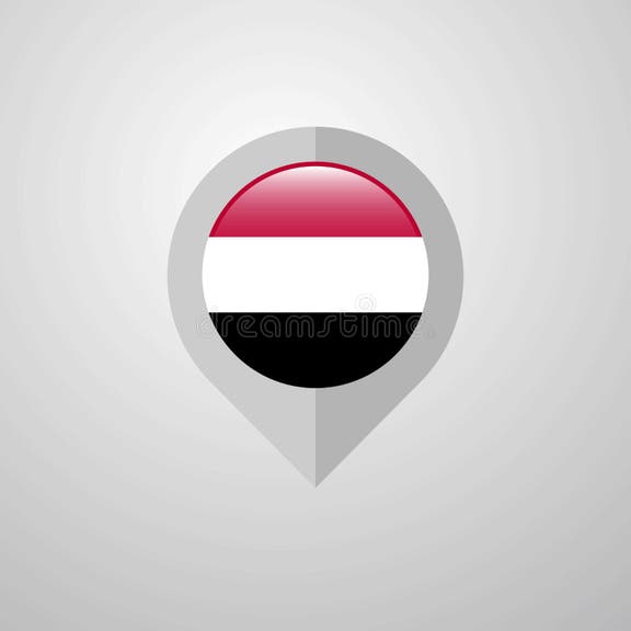 Map Navigation Pointer with Yemen Flag Design Vector Stock Vector - Illustration of 29th, object ...