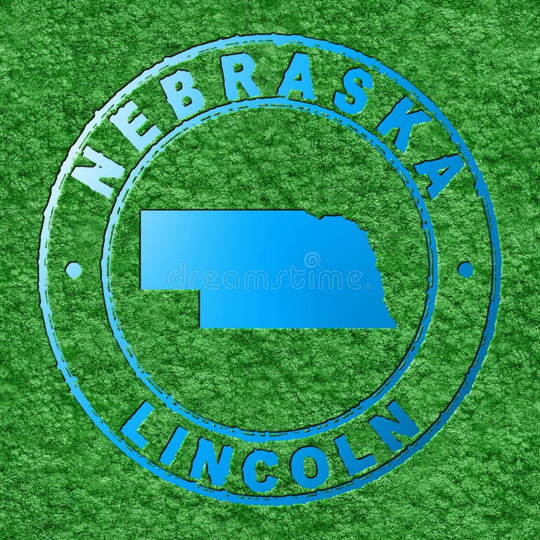 Map of Nebraska, Forest with Water Map Stock Photo - Image of liberty ...