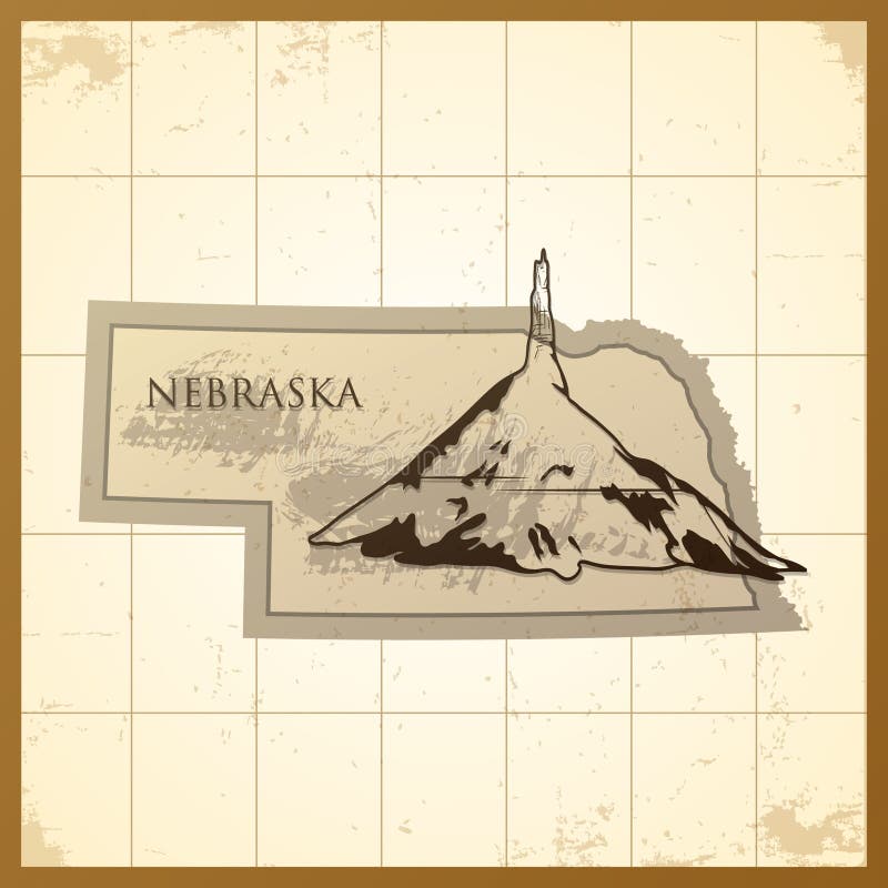 Map of Nebraska State. Vector Illustration Decorative Design Stock ...